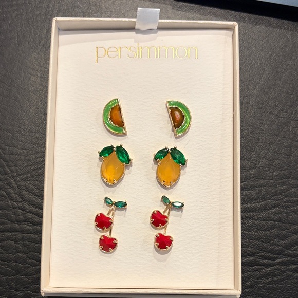 Persimmons | Jewelry | Buy Now Persimmon Fruit Earrings Boxed Set ...